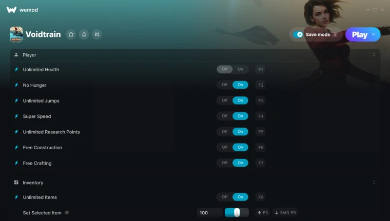 Voidtrain "Трейнер +15 от WeMod: Здоровье, прыжок, скорость и пр" » Noobx