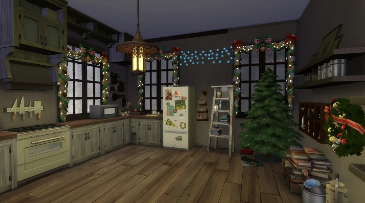 The Sims 4 "Рождественский дом в лесу" » Noobx